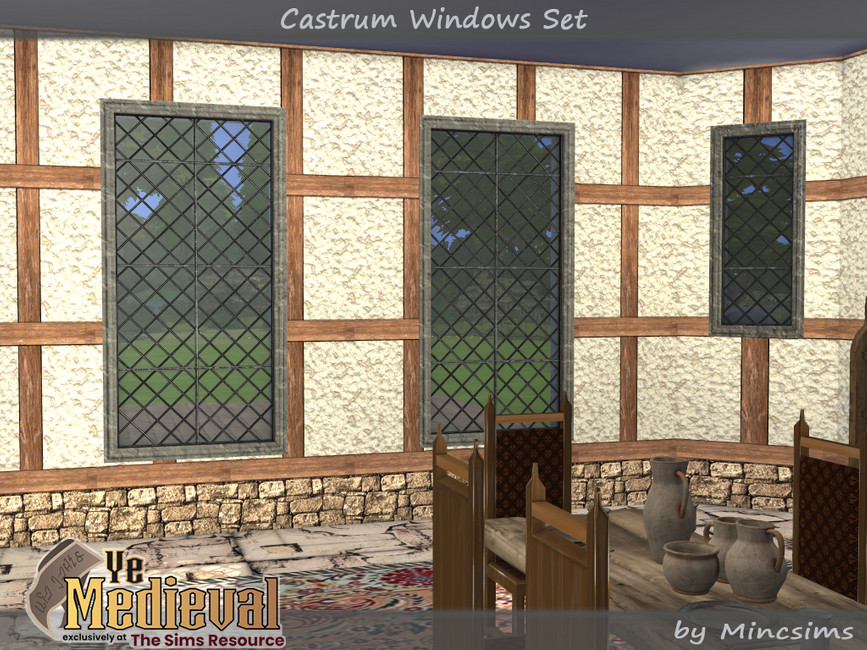 The Sims Resource - Ye Medieval - Castrum Windows Set
