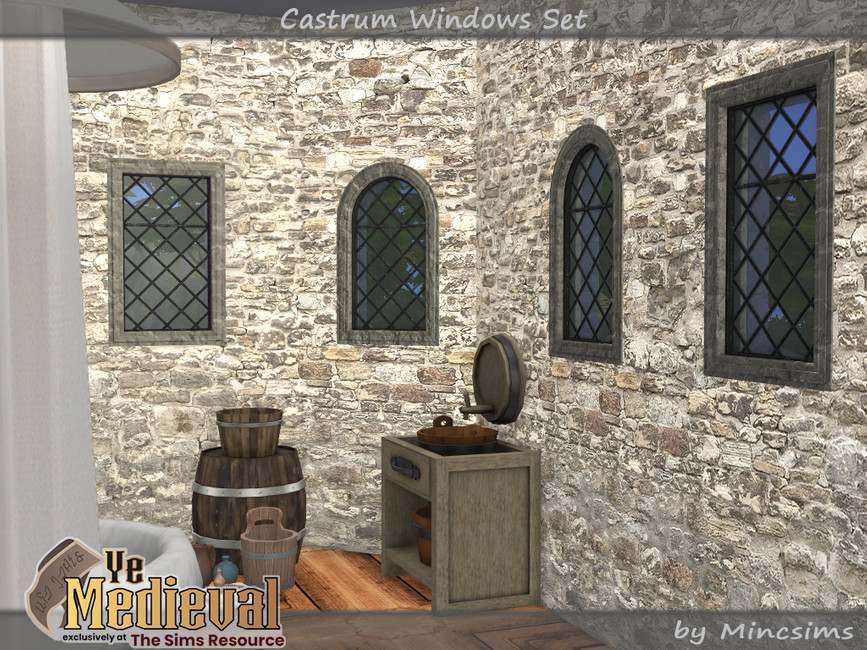 The Sims Resource - Ye Medieval - Castrum Windows Set