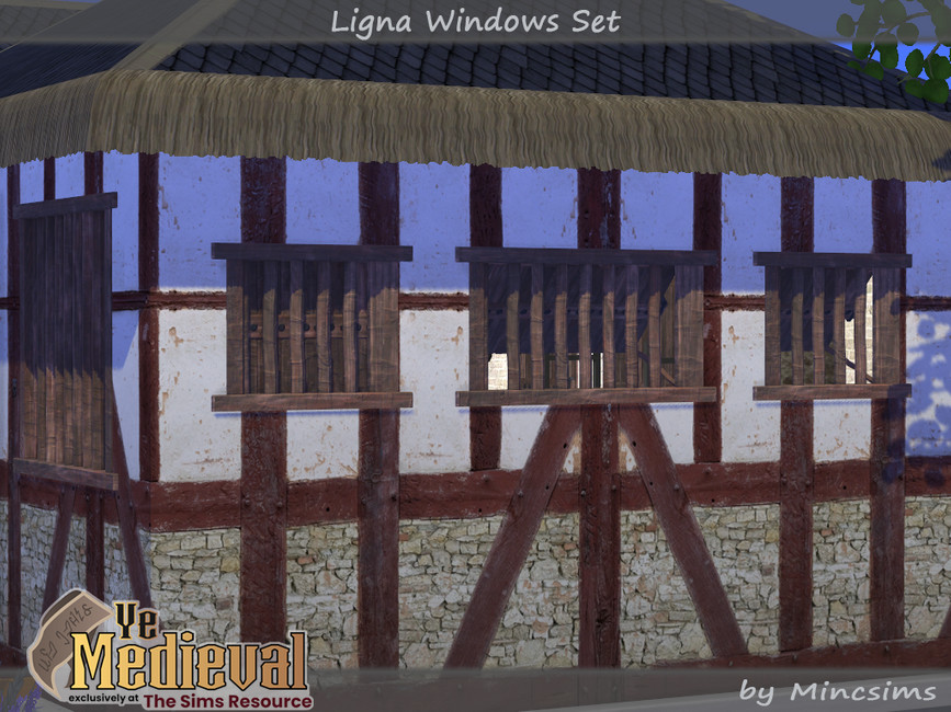 The Sims Resource - Ye Medieval - Ligna Windows Set