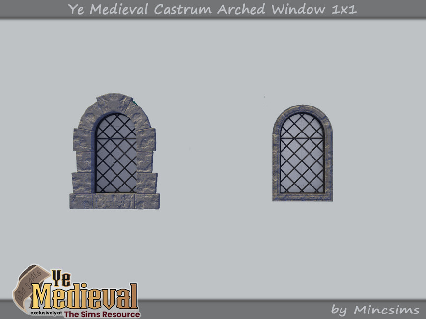 The Sims Resource - Ye Medieval Castrum Arched Window 1x1