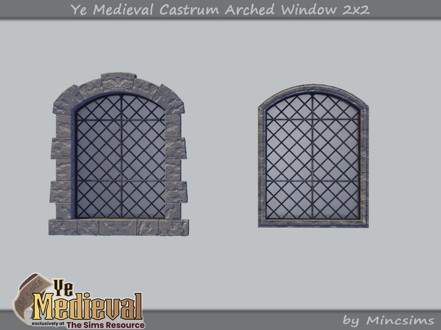 The Sims Resource - Ye Medieval Castrum Arched Window 2x2