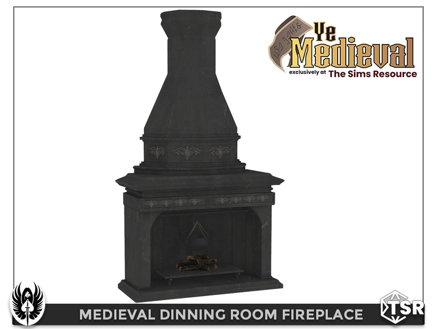 The Sims Resource - Medieval Dinning Room Fireplace