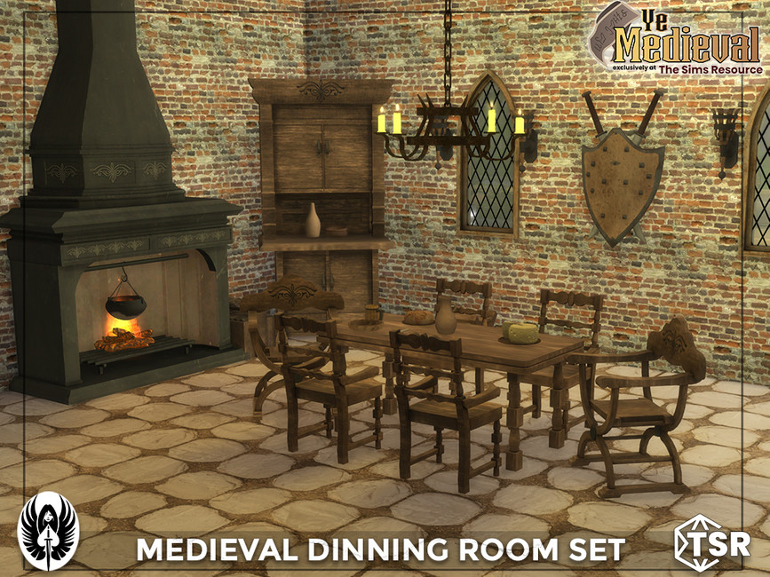 The Sims Resource - Ye Medieval Dinning Room Set