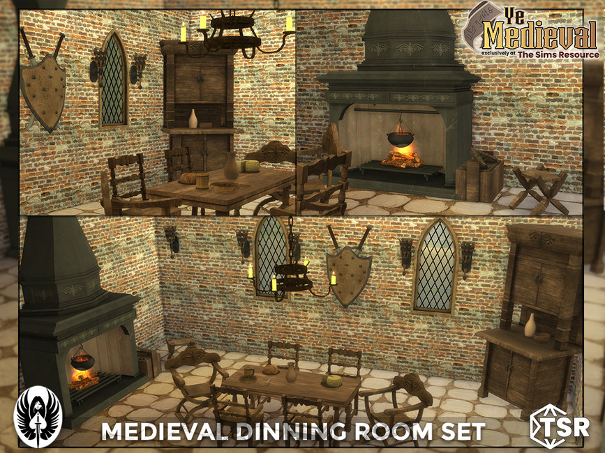 The Sims Resource - Ye Medieval Dinning Room Set