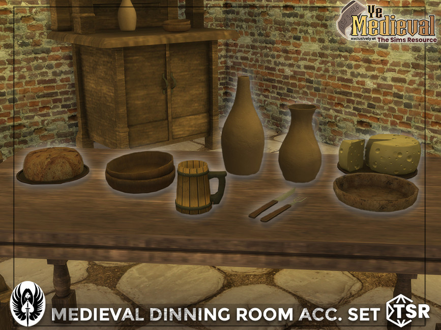 The Sims Resource - Ye Medieval Dinning Room Acc.Set