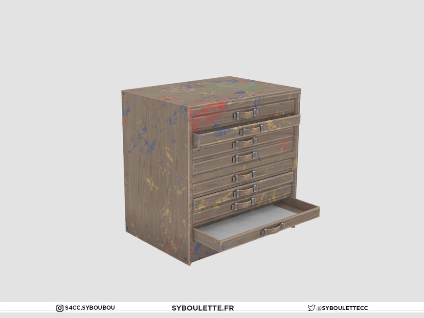 The Sims Resource - Painter studio - Drawers