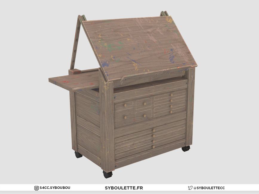 The Sims Resource - Painter studio - Drawing table