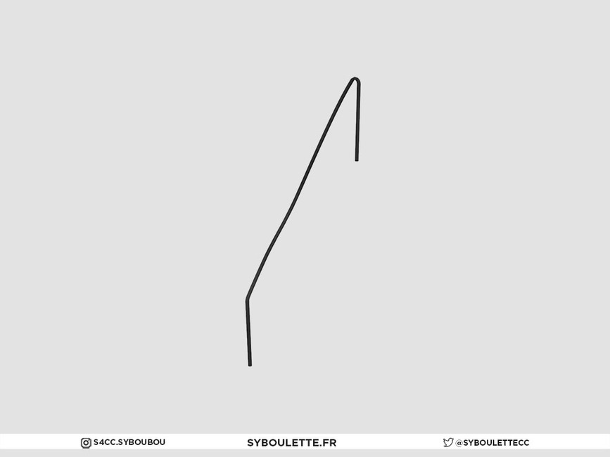 The Sims Resource - Curved bar railing - 2x2 (short)