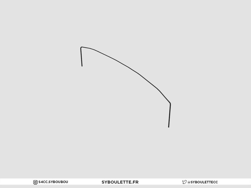 The Sims Resource - Curved bar railing - 4x4 (short)