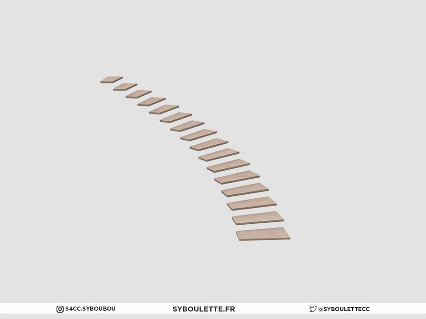 The Sims Resource - Curved stairs 3x3 (short)