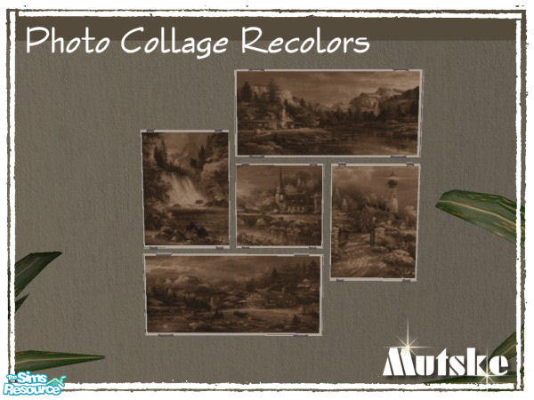 The Sims Resource - Photo Collage Recolors - Mountain Sephia
