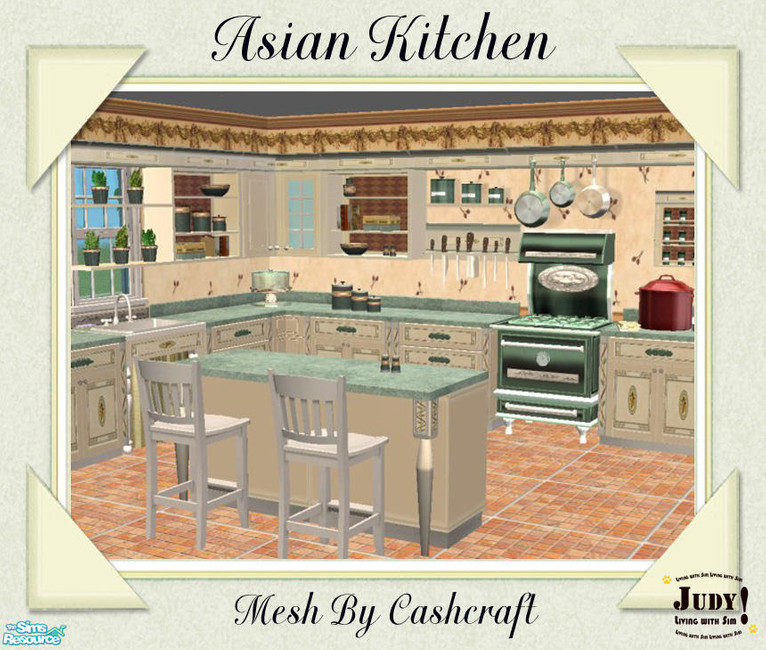 The Sims Resource - Judy AsianKitchen Recolor Set
