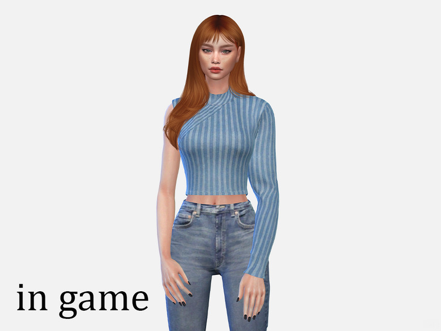 The Sims Resource - Pale Seamless blouse