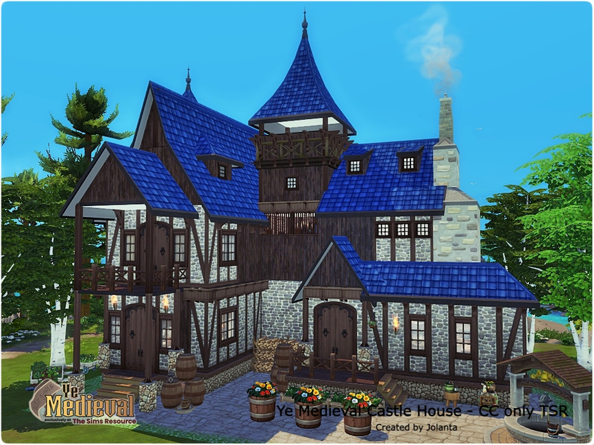 The Sims Resource - Ye Medieval - Castle House - CC only TSR
