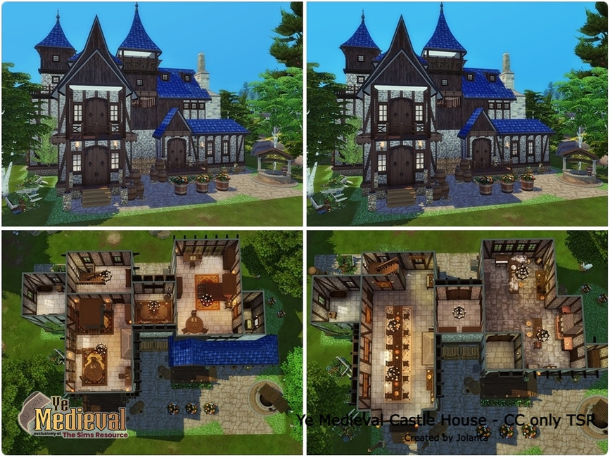 The Sims Resource - Ye Medieval - Castle House - CC only TSR