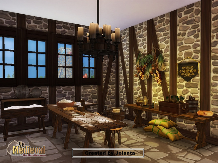 The Sims Resource - Ye Medieval - Castle House - CC only TSR