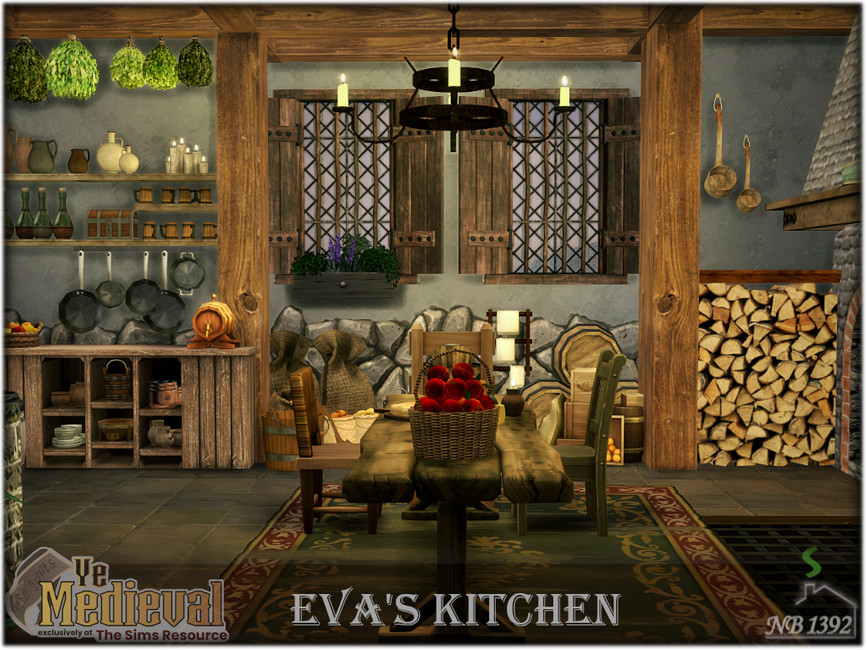The Sims Resource - Ye Medieval Eva's Kitchen (CC only TSR!)
