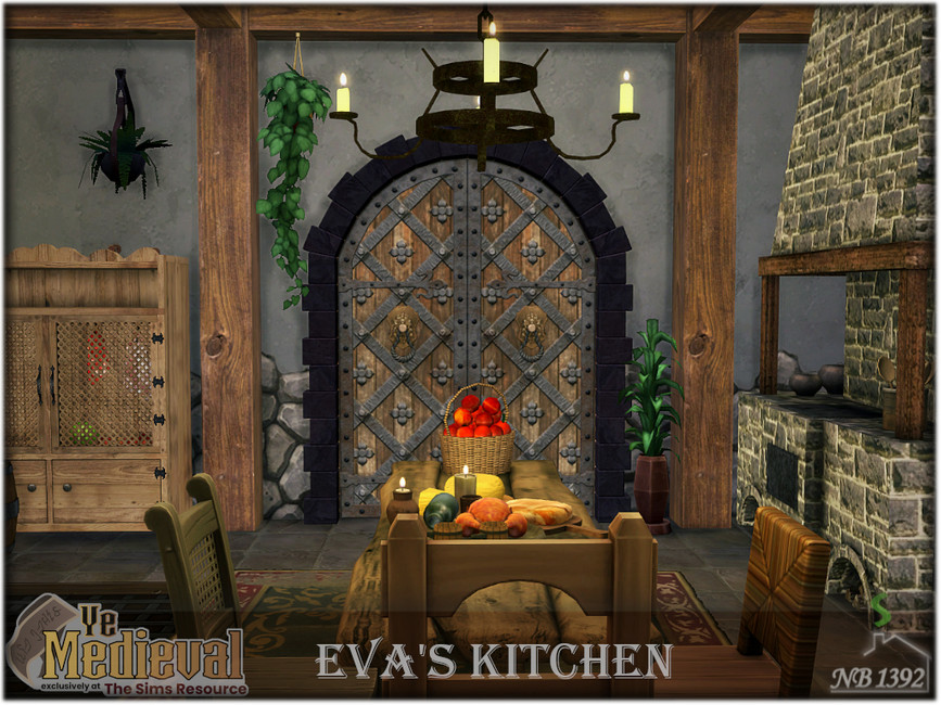 The Sims Resource - Ye Medieval Eva's Kitchen (CC only TSR!)