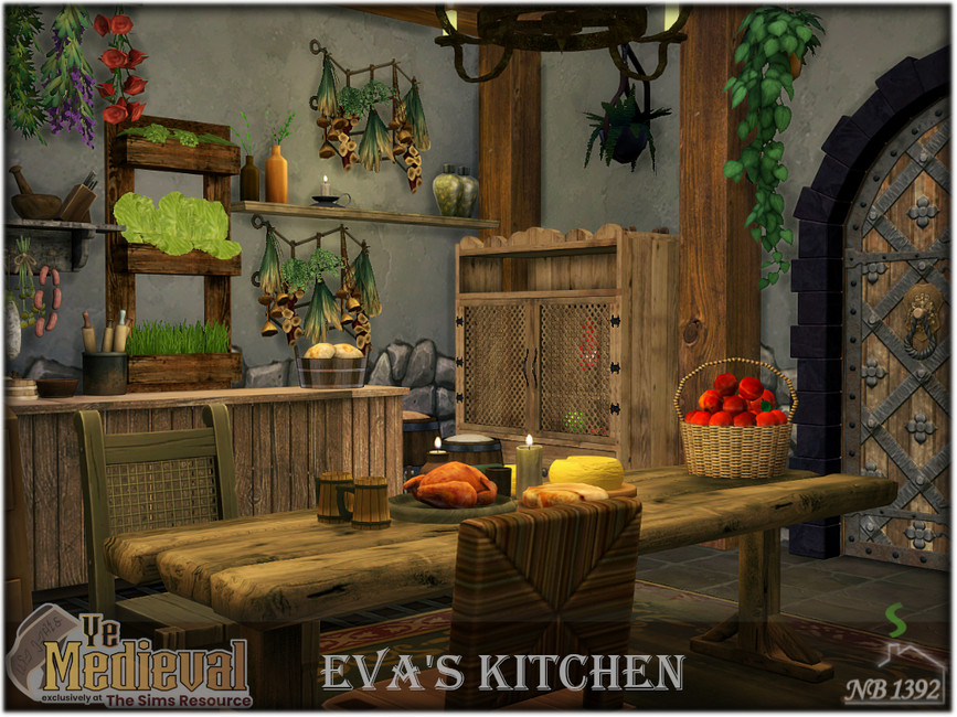 The Sims Resource - Ye Medieval Eva's Kitchen (CC only TSR!)