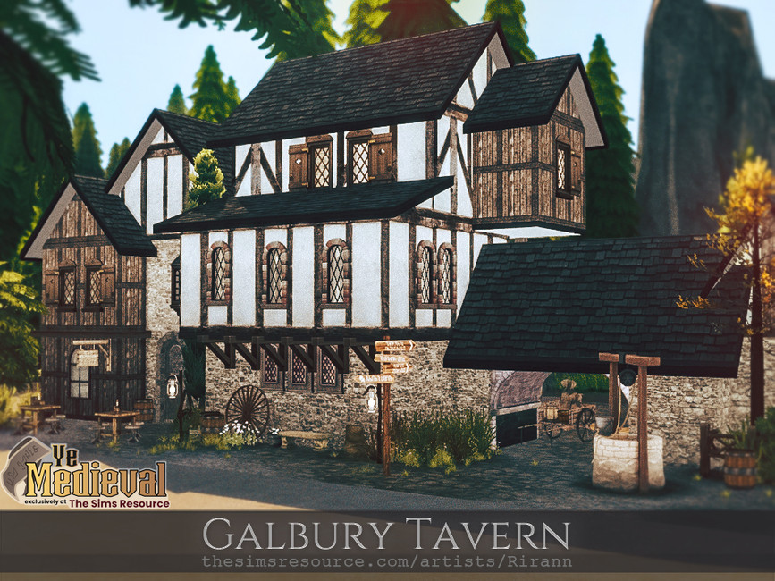 The Sims Resource - Ye Medieval - Galbury Tavern - TSR CC Only