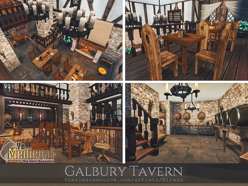 The Sims Resource - Ye Medieval - Galbury Tavern - TSR CC Only