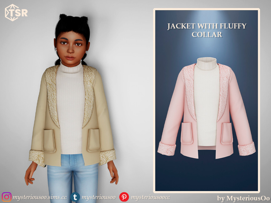 The Sims Resource - Jacket with fluffy collar