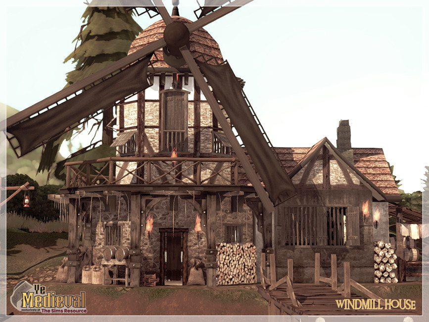 The Sims Resource - Ye Medieval Windmill House