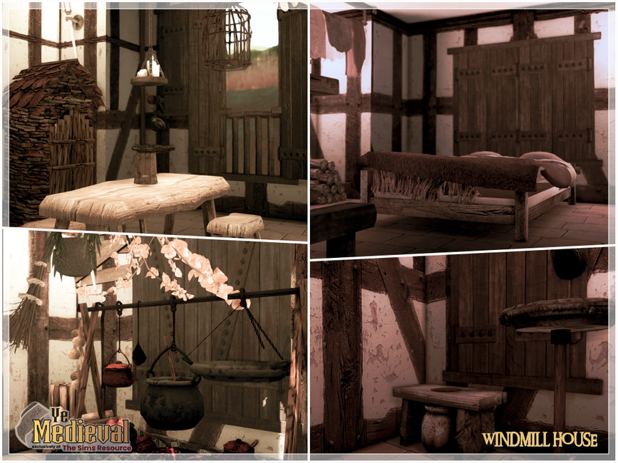 The Sims Resource - Ye Medieval Windmill House