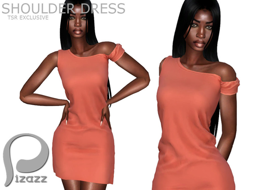 The Sims Resource - Off the shoulder dress