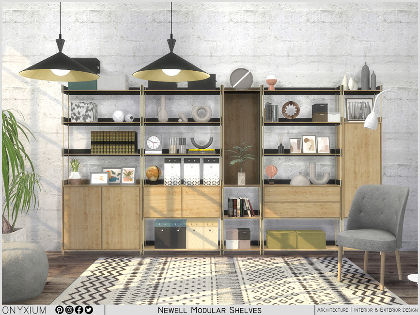The Sims Resource - Newell Modular Shelves