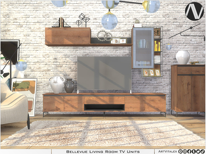 The Sims Resource - Bellevue Living Room TV units