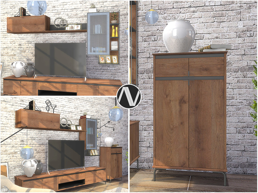 The Sims Resource - Bellevue Living Room TV units