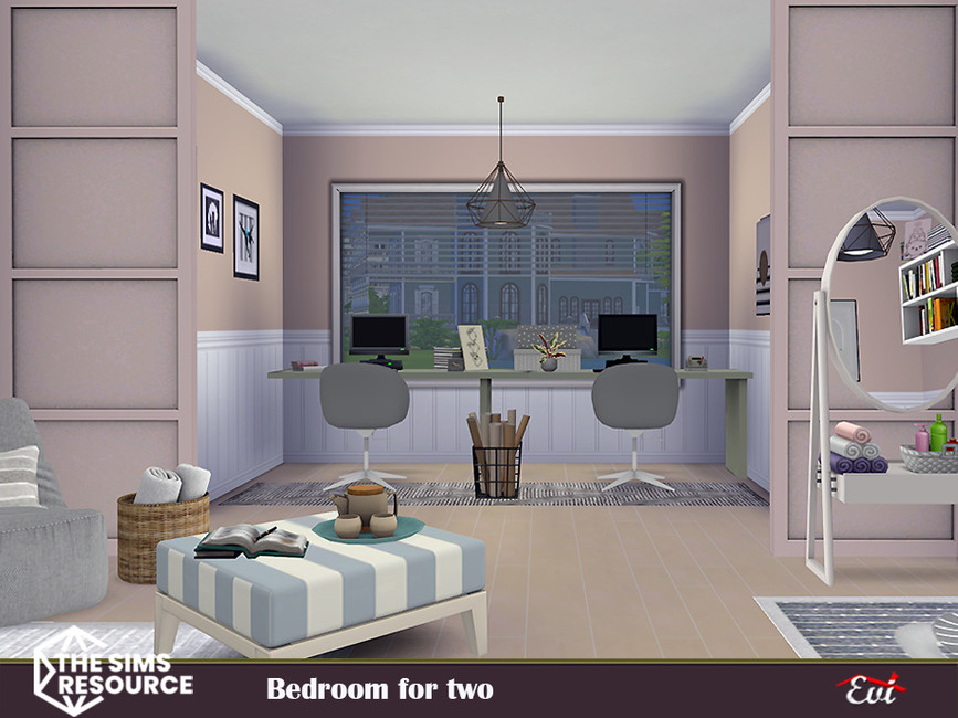 The Sims Resource - Bedroom for two_TSR only CC