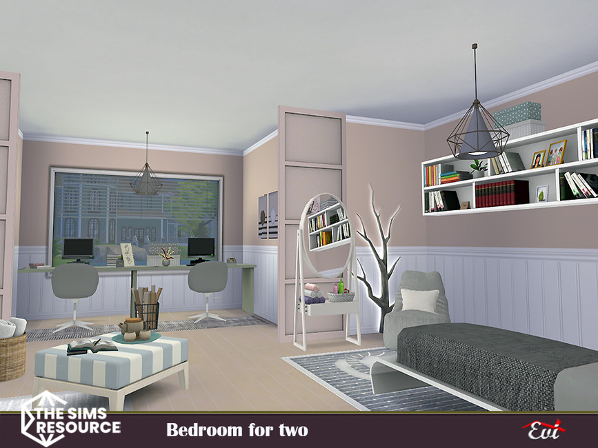 The Sims Resource - Bedroom for two_TSR only CC