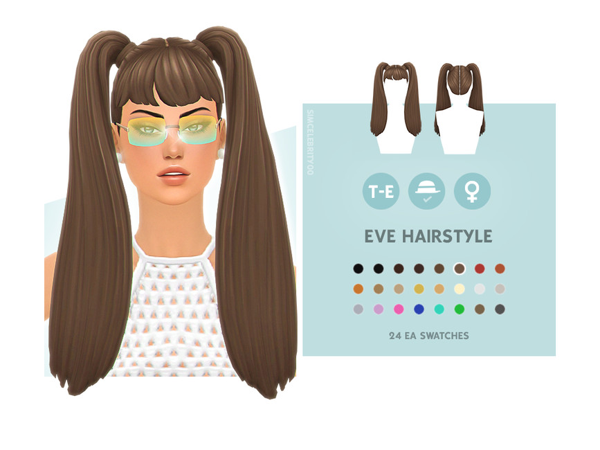 The Sims Resource - Eve Hairstyle