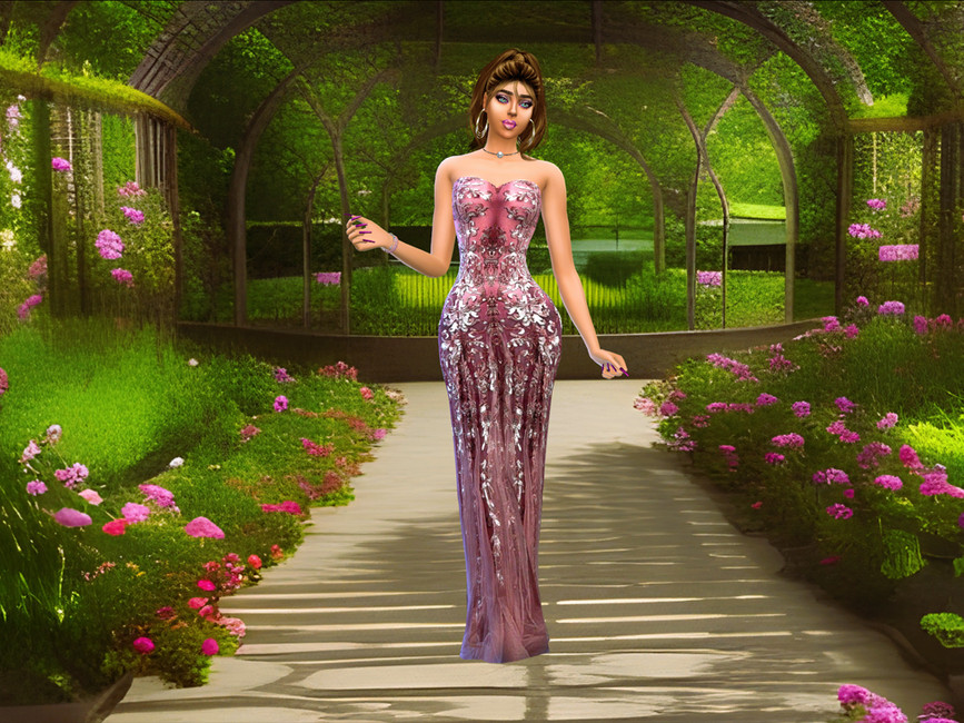 The Sims Resource - Romantic Rose Garden CAS Screen Background