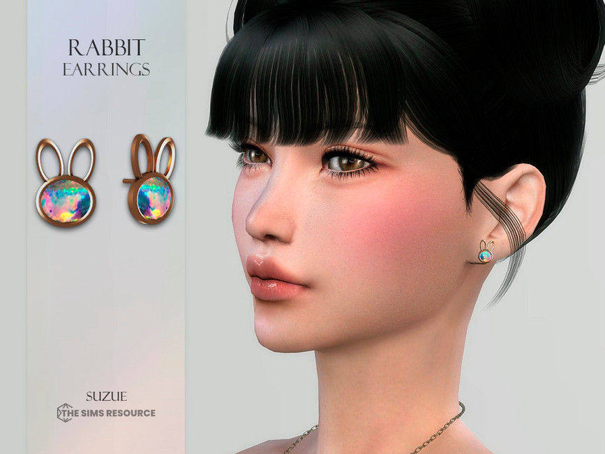 The Sims Resource - Rabbit Earrings