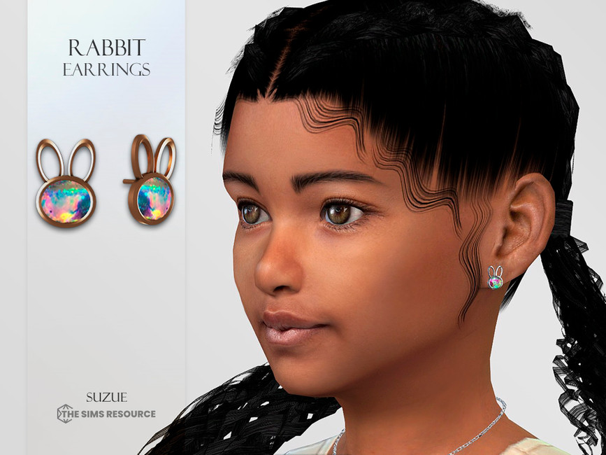 The Sims Resource - Rabbit Earrings Child