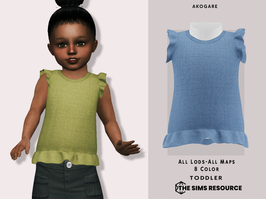 The Sims Resource - T-Denim Top