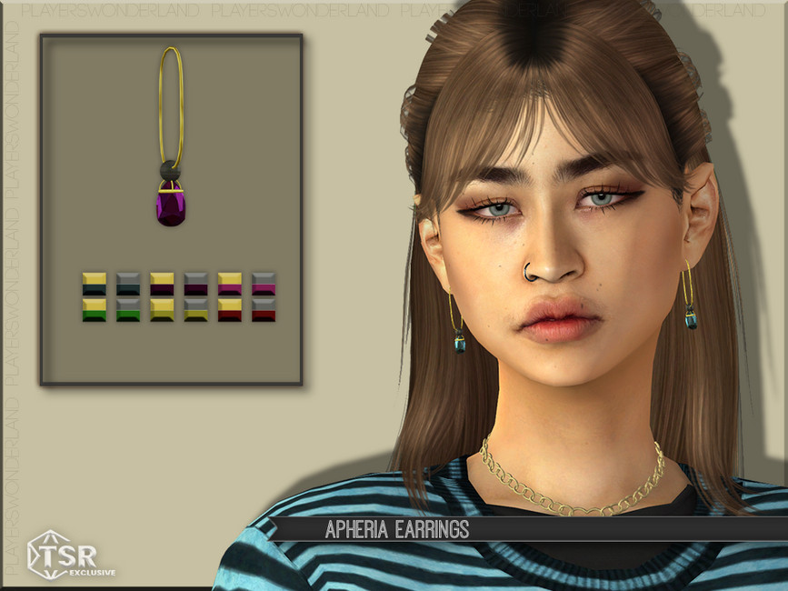The Sims Resource - Apheria Earrings