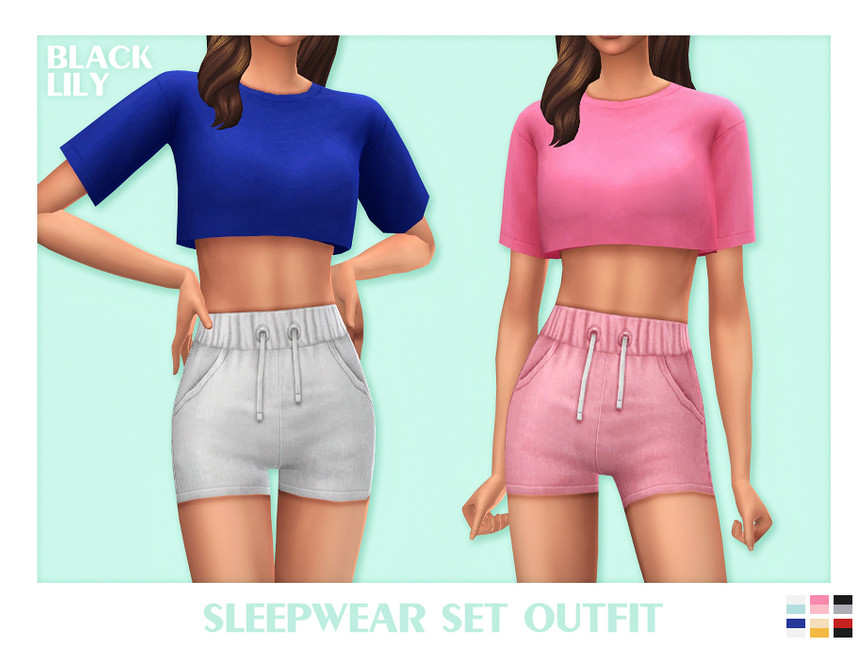 The Sims Resource - Sleepwear Set Outfit