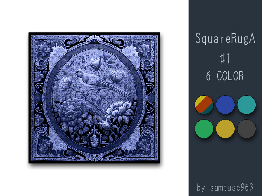 The Sims Resource - Square Rug A 1