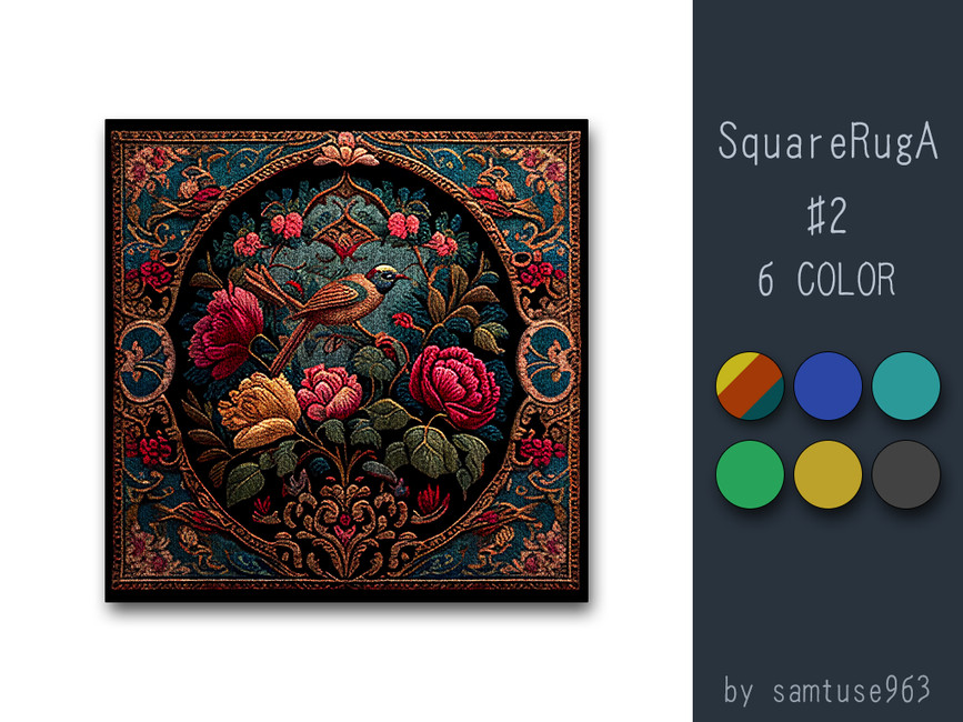 The Sims Resource - Square Rug A 2