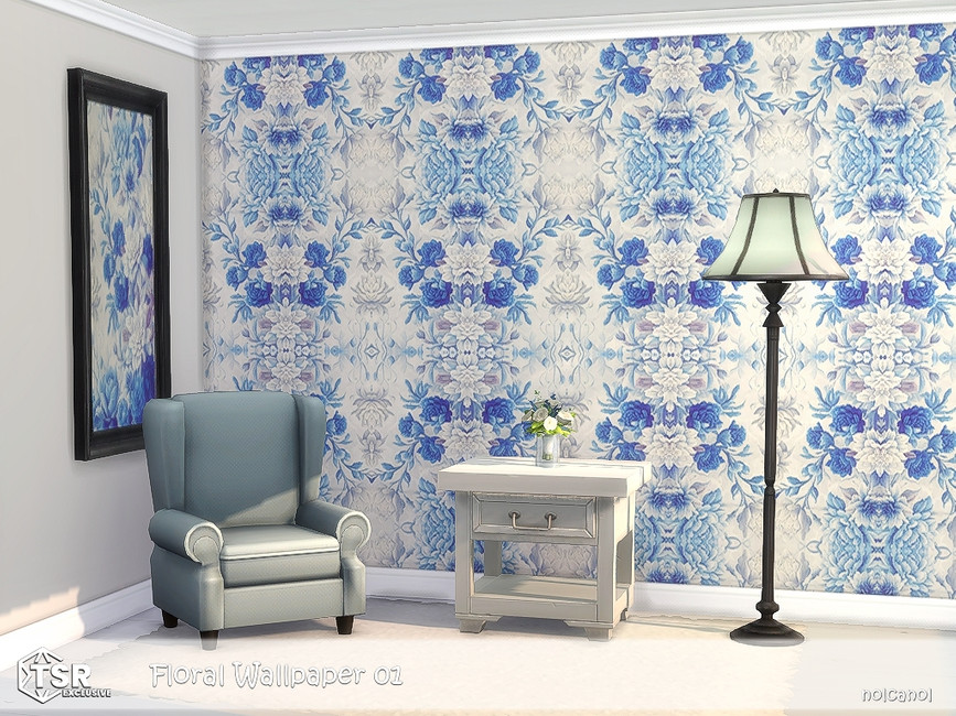 The Sims Resource - Floral Wallpaper 01