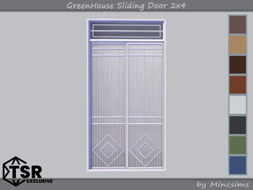 The Sims Resource - GreenHouse Sliding Door 2x4