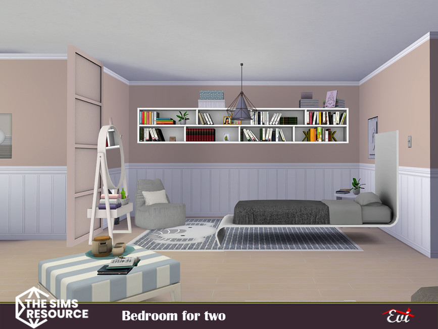 The Sims Resource - Bedroom for two_TSR only CC