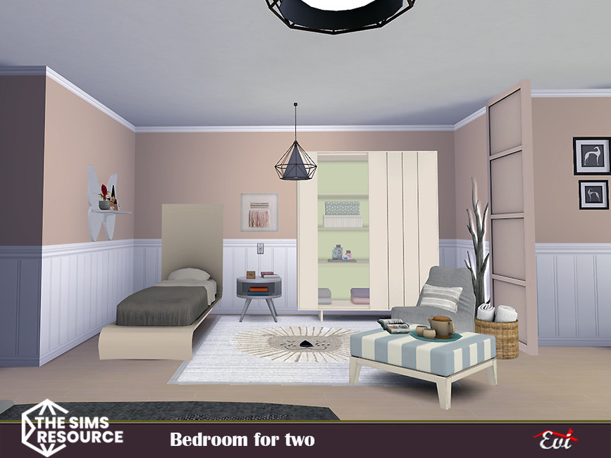 The Sims Resource - Bedroom for two_TSR only CC