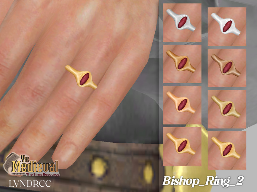 The Sims Resource - Ye Medieval Bishop Rings Set