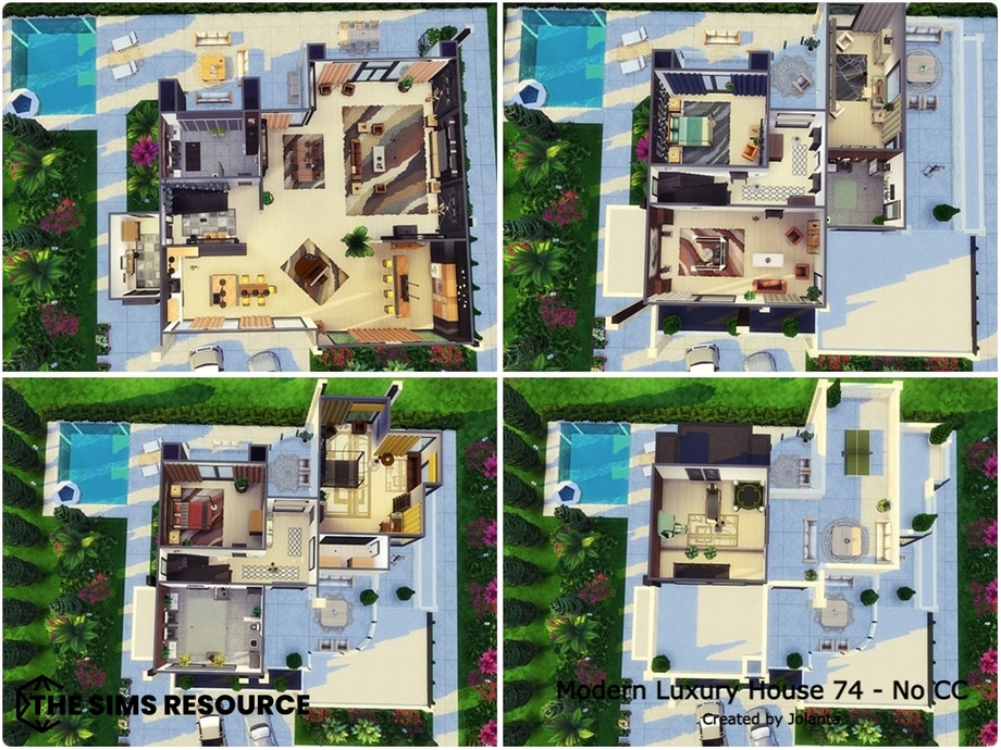 The Sims Resource | Modern Luxury House 74 - No CC