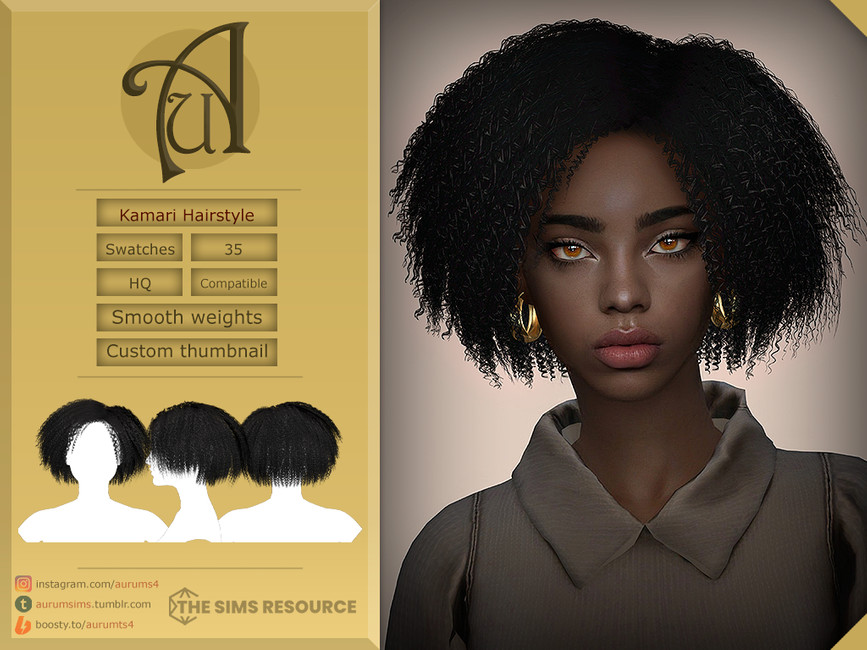 The Sims Resource - Kamari - Hairstyle